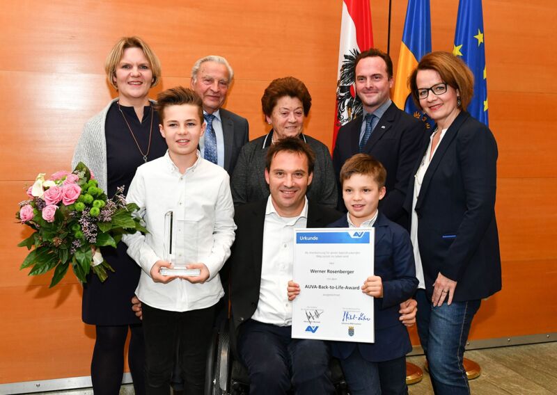 Bemerkenswerte Leistung: Award für Unfallopfer Werner Rosenberger