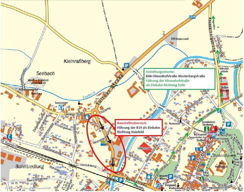 Veränderte Verkehrsführung in Neulengbach