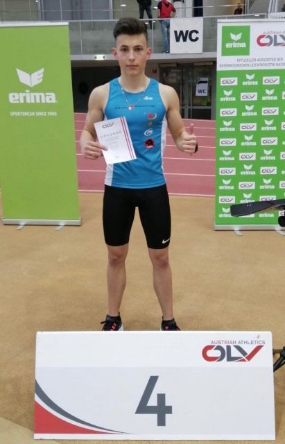 Österreichische Hallen-Staatsmeisterschaften: Samuel Leitner guter Vierter