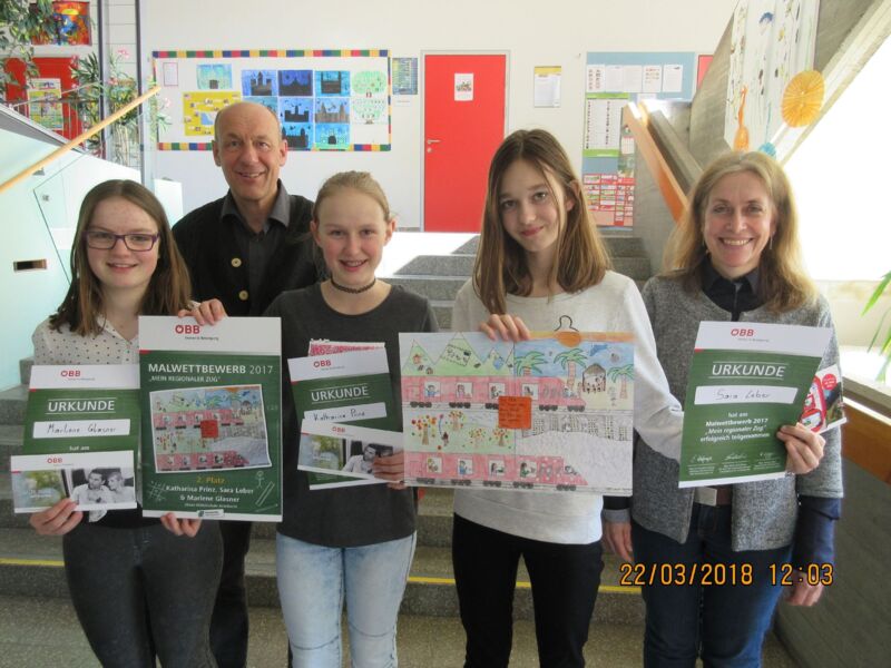 ÖBB-Malwettbewerb: Preis für Grünbacher Schülerinnen