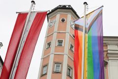 Rainbow City Linz zeigt Flagge
